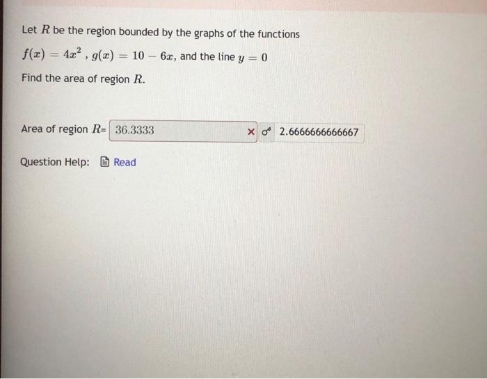 Solved Let R be the region bounded by the graphs of the | Chegg.com