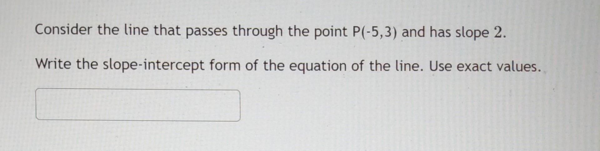Solved Consider the line that passes through the point | Chegg.com