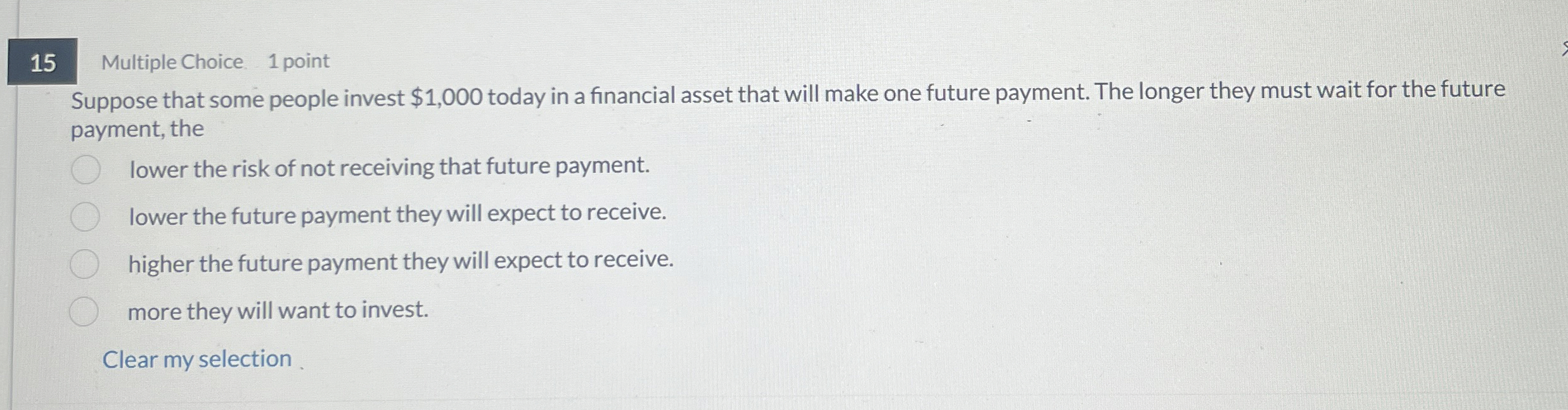 Solved 15 ﻿Multiple Choice 1 ﻿pointSuppose that some people | Chegg.com