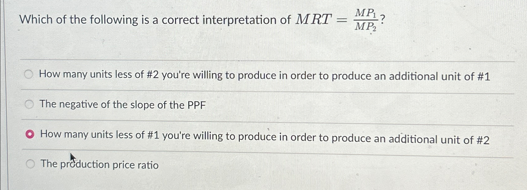 Solved Which of the following is a correct interpretation of | Chegg.com