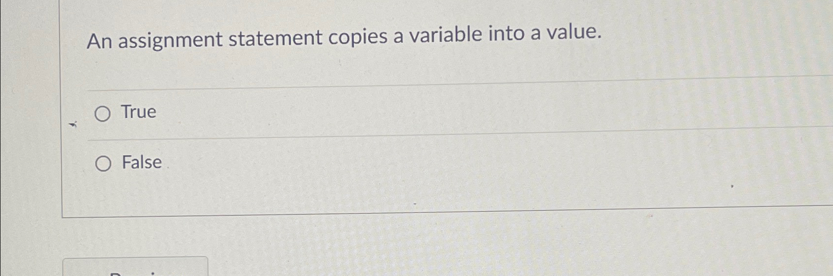 Solved An assignment statement copies a variable into a | Chegg.com
