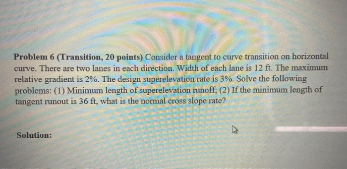 Solved Problem 6 (Transition, 20 points) Consider a tangent | Chegg.com