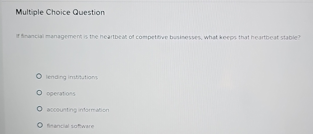 Solved Multiple Choice QuestionIf financial management is | Chegg.com