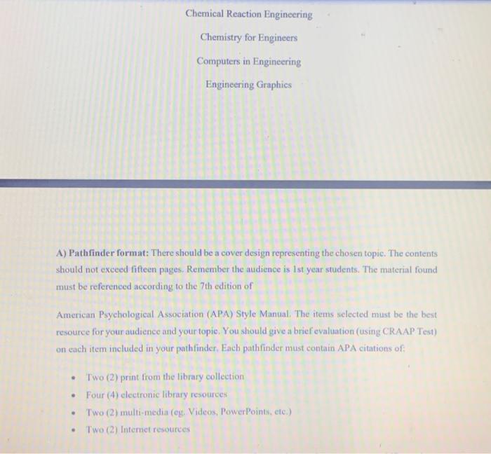 Solved 2023 ASSIGNMENT INSTRUCTION: Create a pathfinder by | Chegg.com