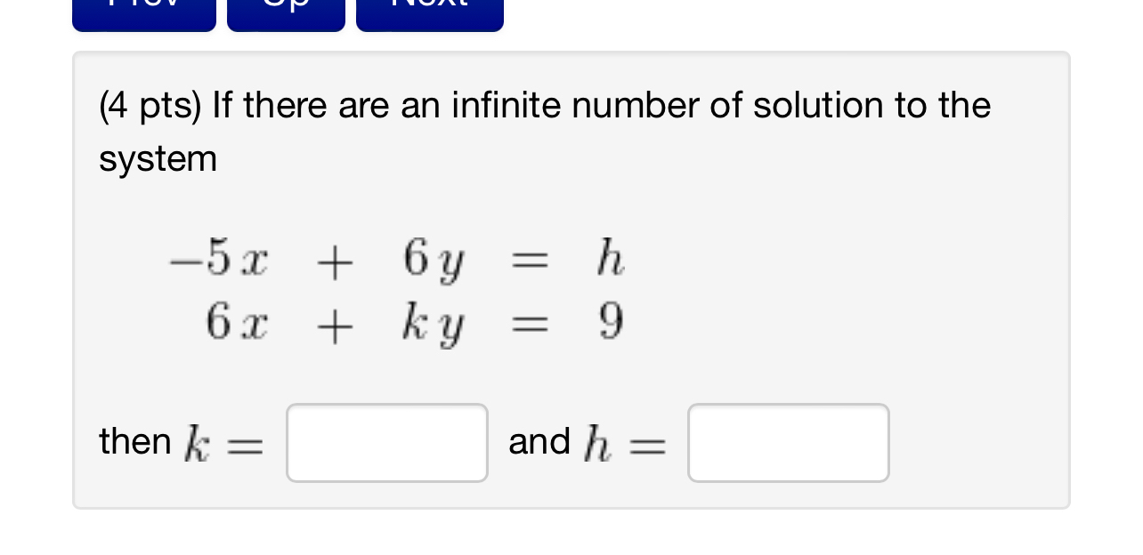 Solved (4 ﻿pts) ﻿If there are an infinite number of solution | Chegg.com