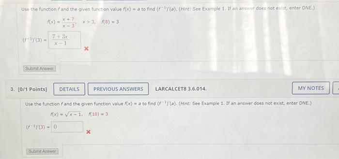 Solved Use the function f and the given function value | Chegg.com