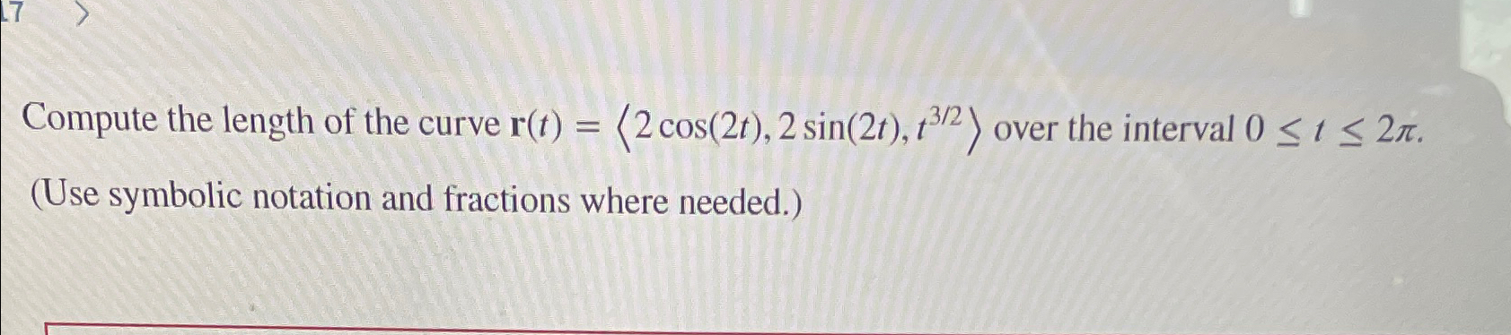 Solved Compute the length of the curve | Chegg.com