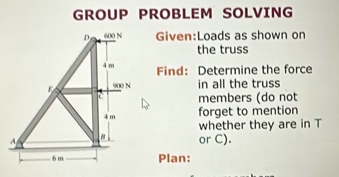 Solved GROUP PROBLEM SOLVINGGiven:Loads as shown on the | Chegg.com