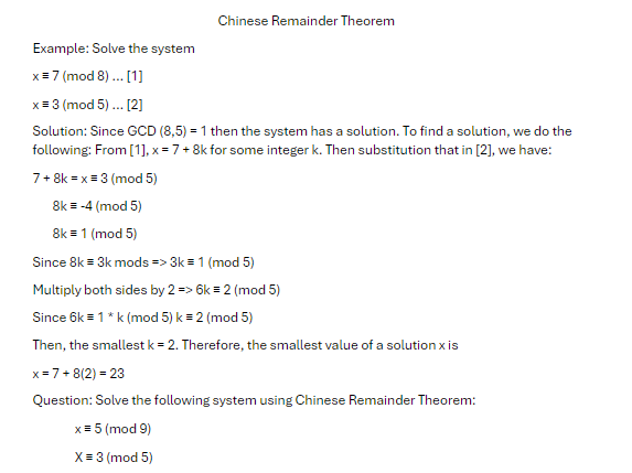 Solved Example: Solve the | Chegg.com