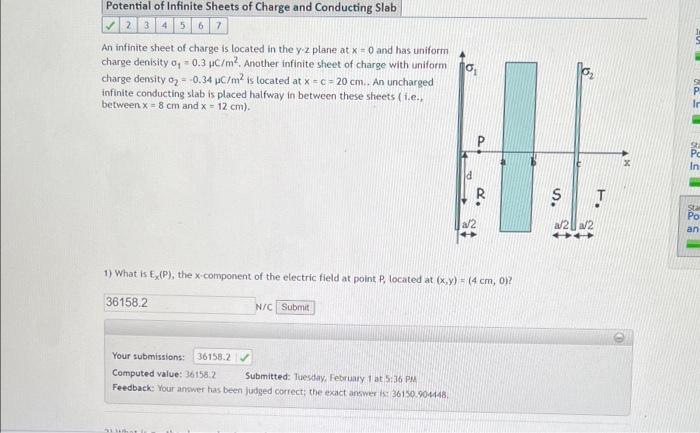 Solved 7 Potential of Infinite Sheets of Charge and | Chegg.com