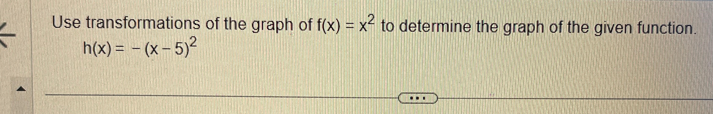 Solved Use transformations of the graph of f(x)=x2 ﻿to | Chegg.com