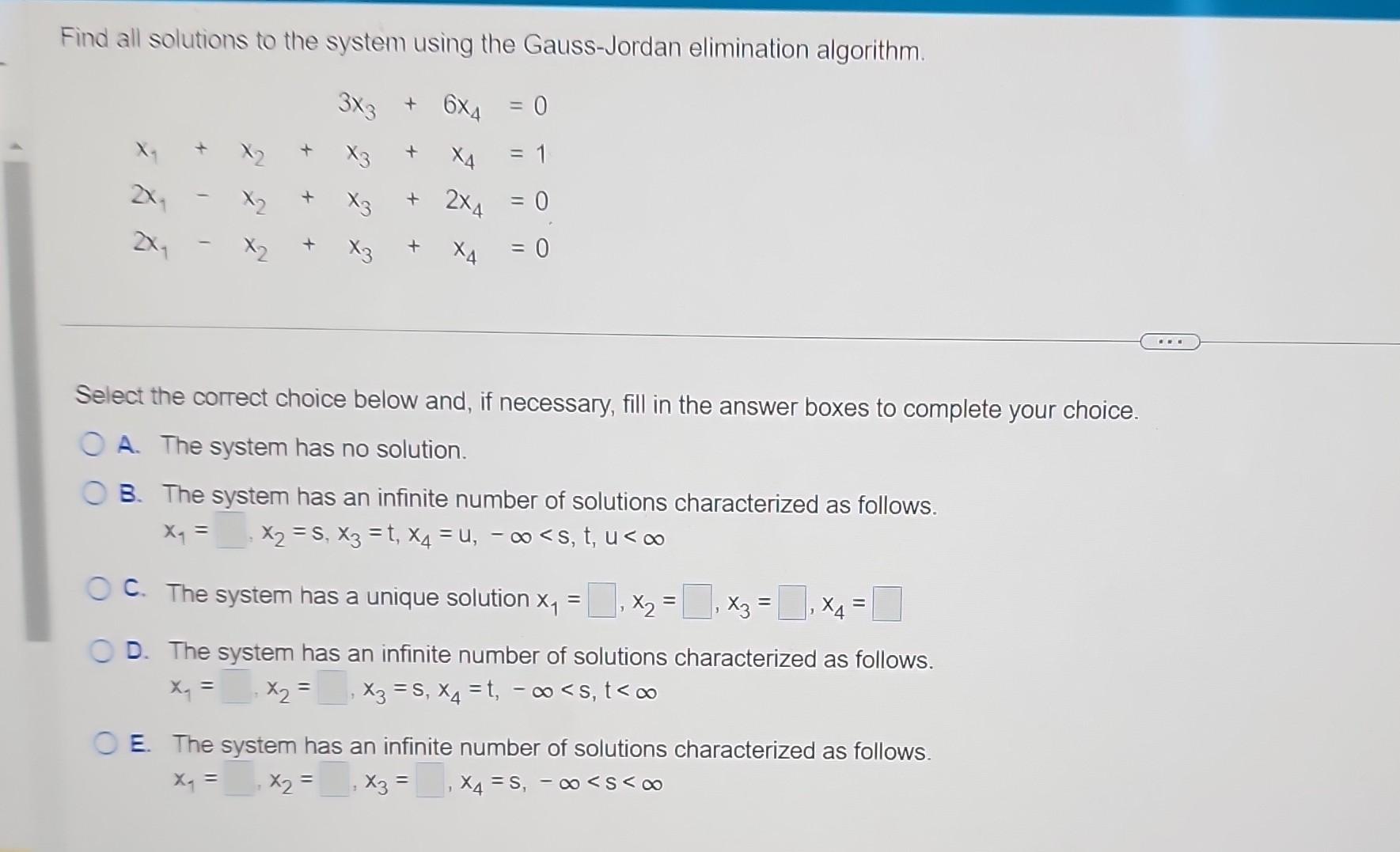 Solved Find all solutions to the system using the | Chegg.com
