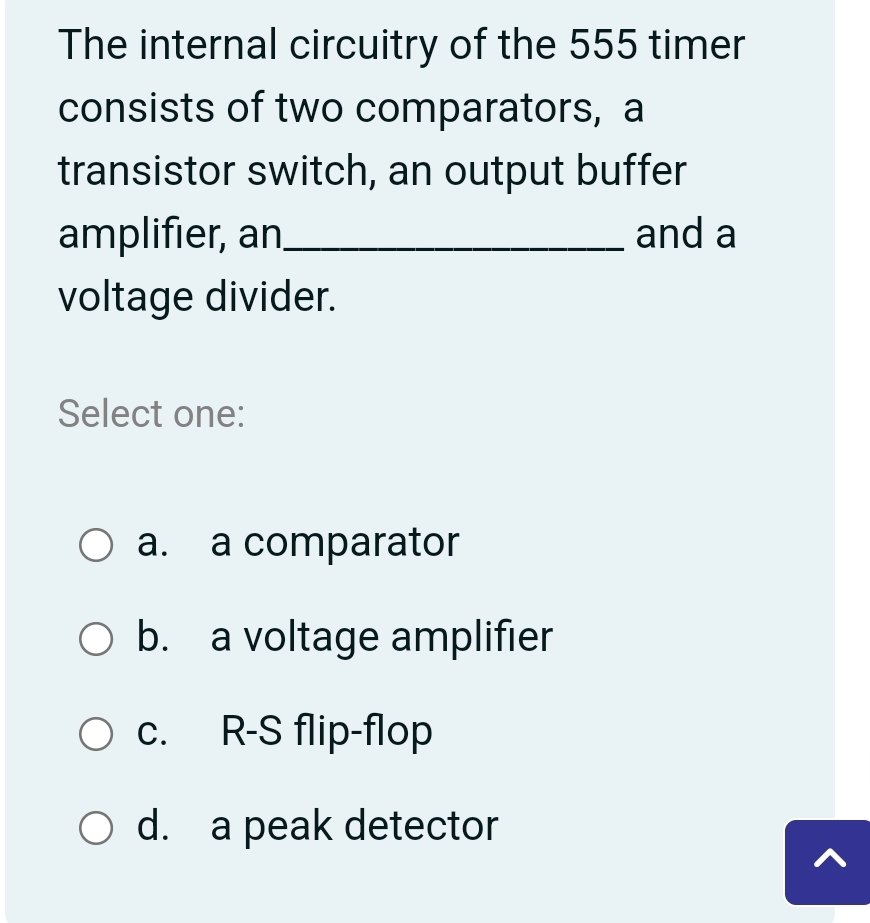 Solved The internal circuitry of the 555 ﻿timer consists of | Chegg.com