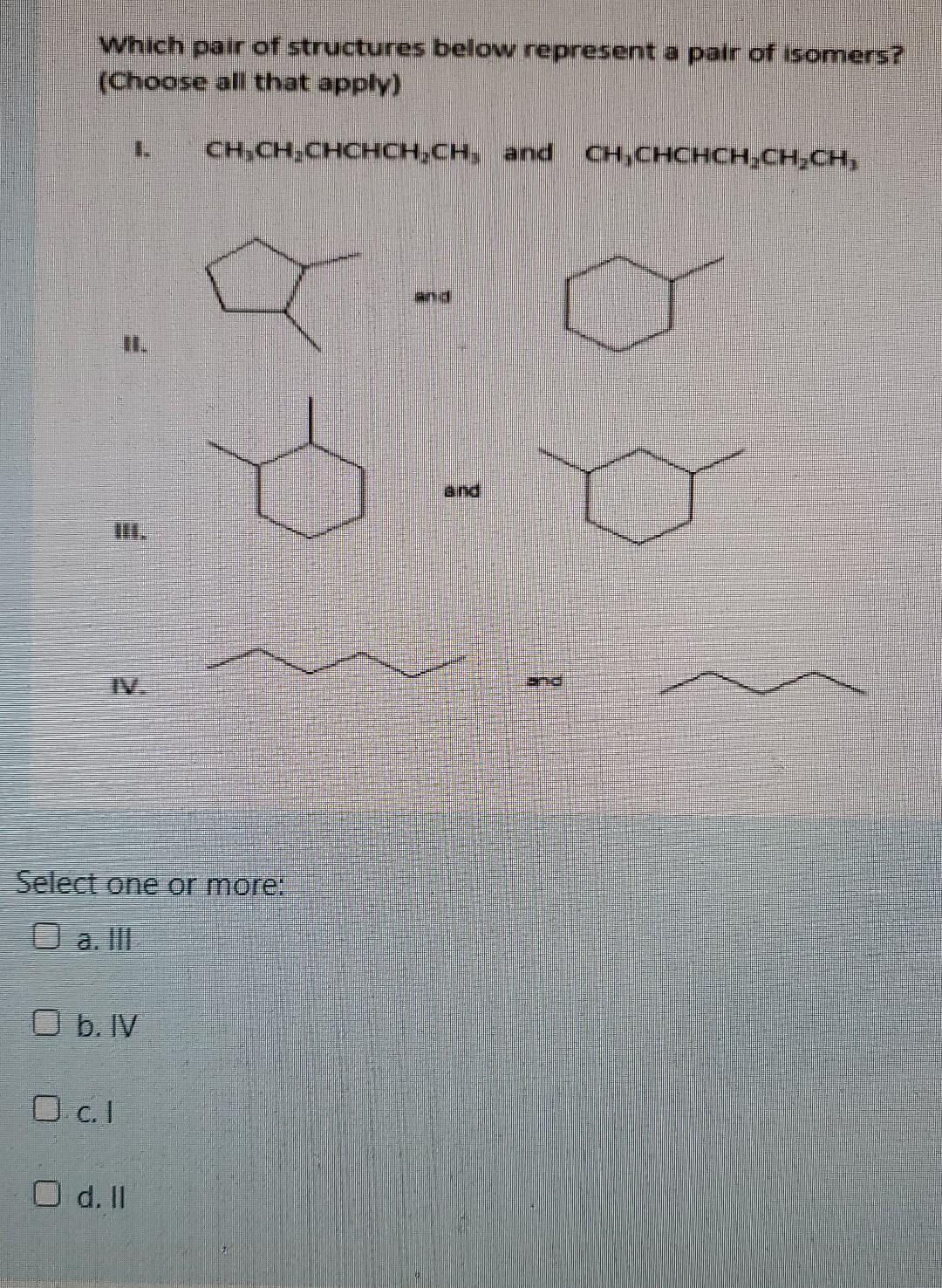 [Solved]: Which pair of structures below represent a pa