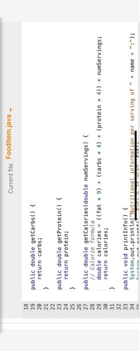 Solved 8.26 LAB: Nutritional information | Chegg.com