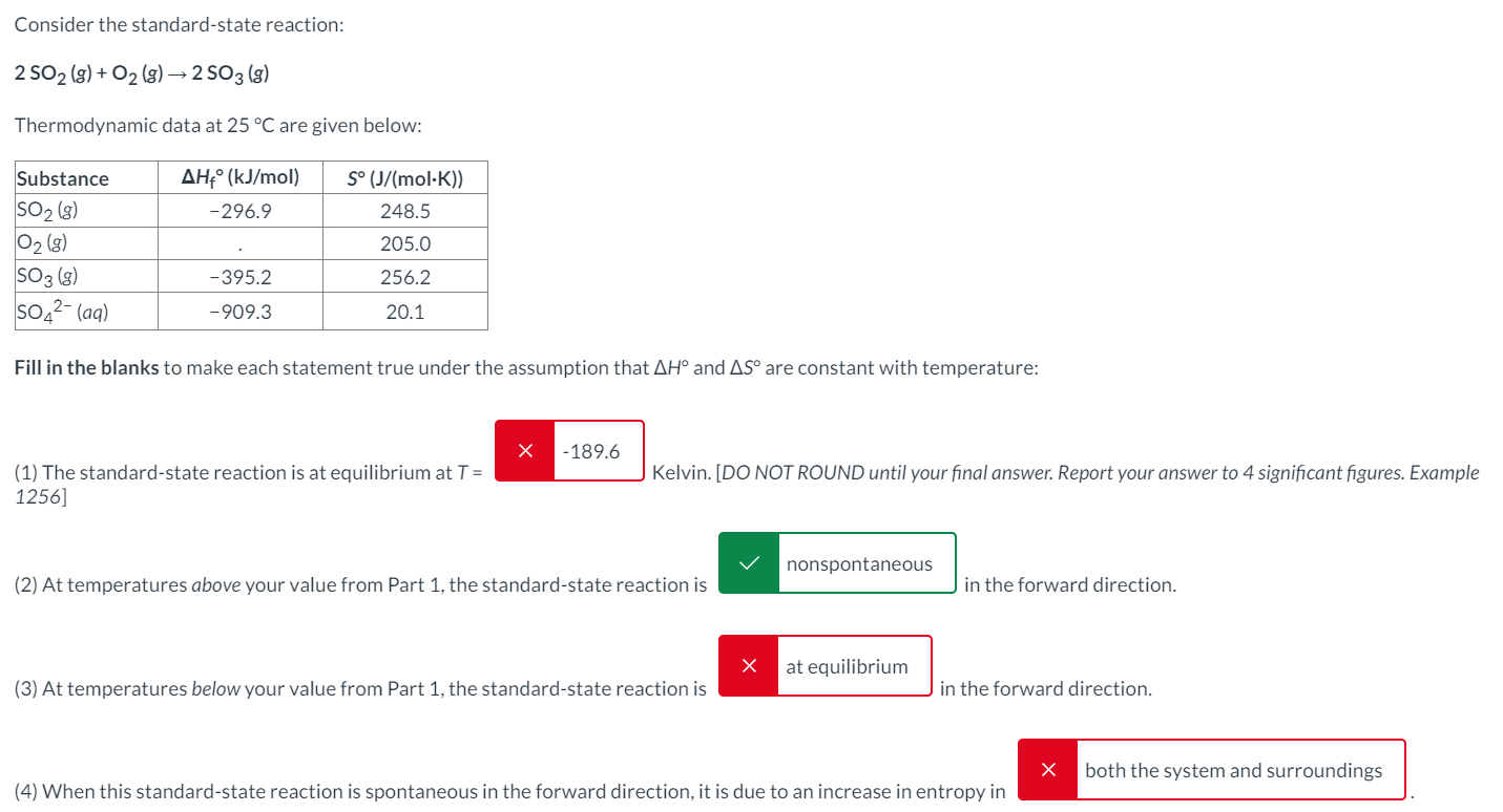 Solved Consider the standard-state | Chegg.com