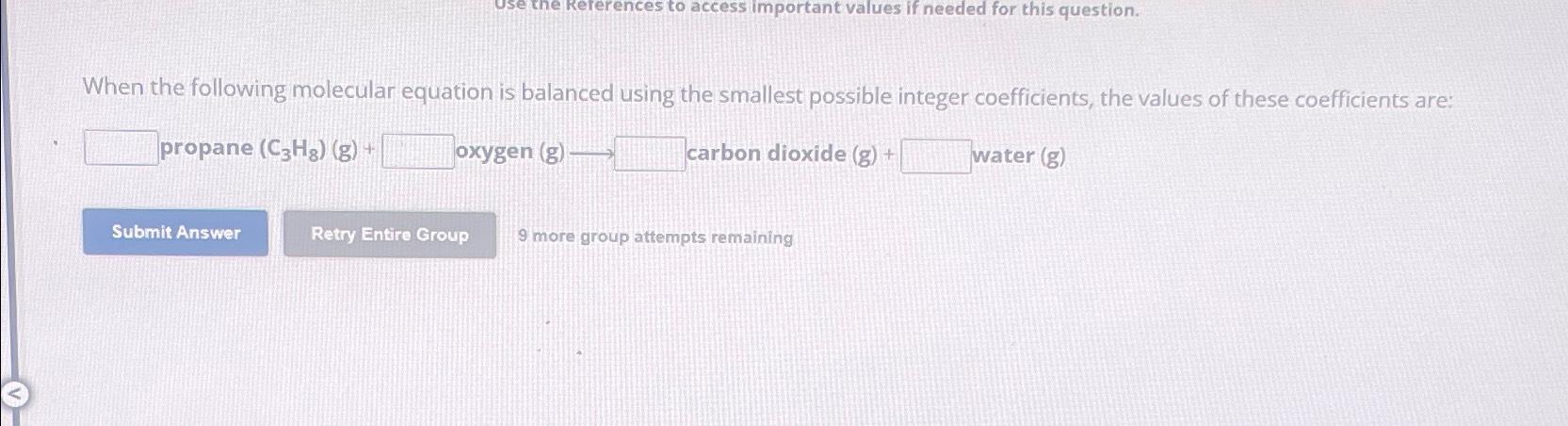 Solved When the following molecular equation is balanced | Chegg.com