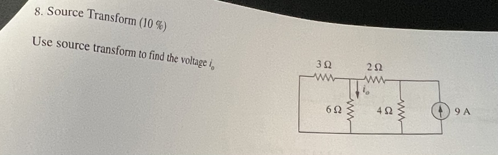 Solved Source Transform (10%)Use source transform to find | Chegg.com