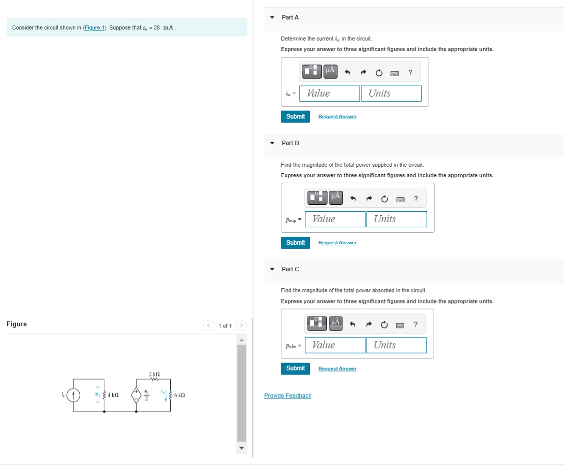 Solved Consider the circuit shown in (Figure 1). ﻿Suppose | Chegg.com