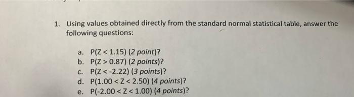 Solved 1. Using values obtained directly from the standard | Chegg.com