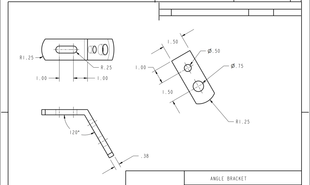 Solved How can i make the .50 ﻿and .75 ﻿diameter holes be | Chegg.com