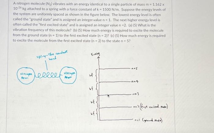 Solved A nitrogen molecule \\( | Chegg.com