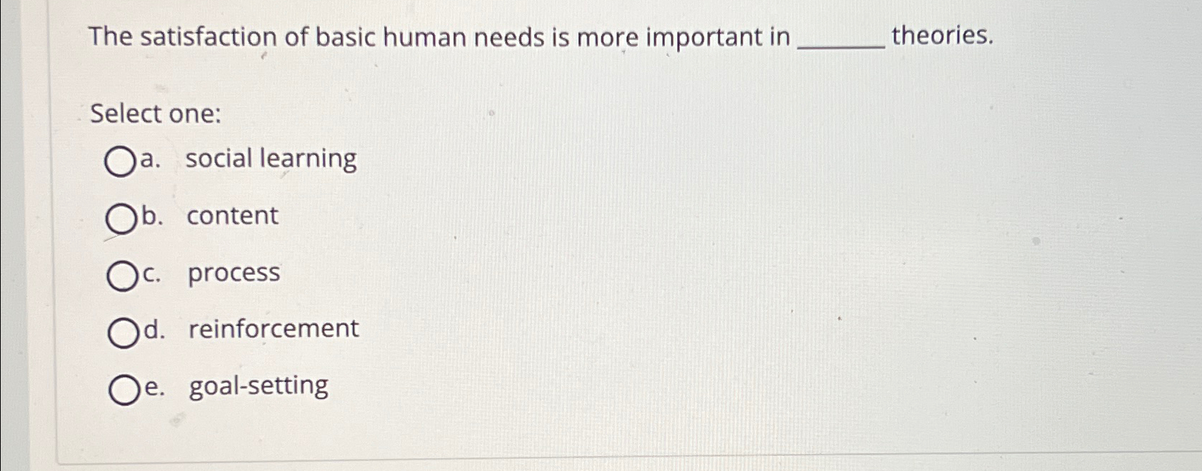 Solved The satisfaction of basic human needs is more | Chegg.com