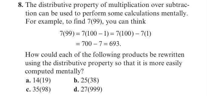 Solved The distributive property of multiplication over | Chegg.com