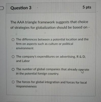 Solved Question 35 ﻿ptsThe AAA triangle framework suggests | Chegg.com