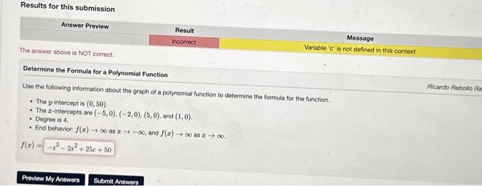 Solved Results for this submission \begin{tabular}{|c|c|} | Chegg.com