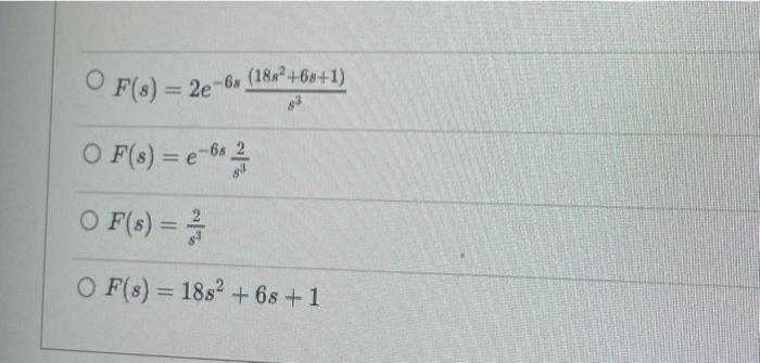 Solved Compute the Laplace Transform of the following | Chegg.com