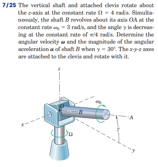 Solved by an EXPERT The vertical shaft and attached clevis rotate about ...