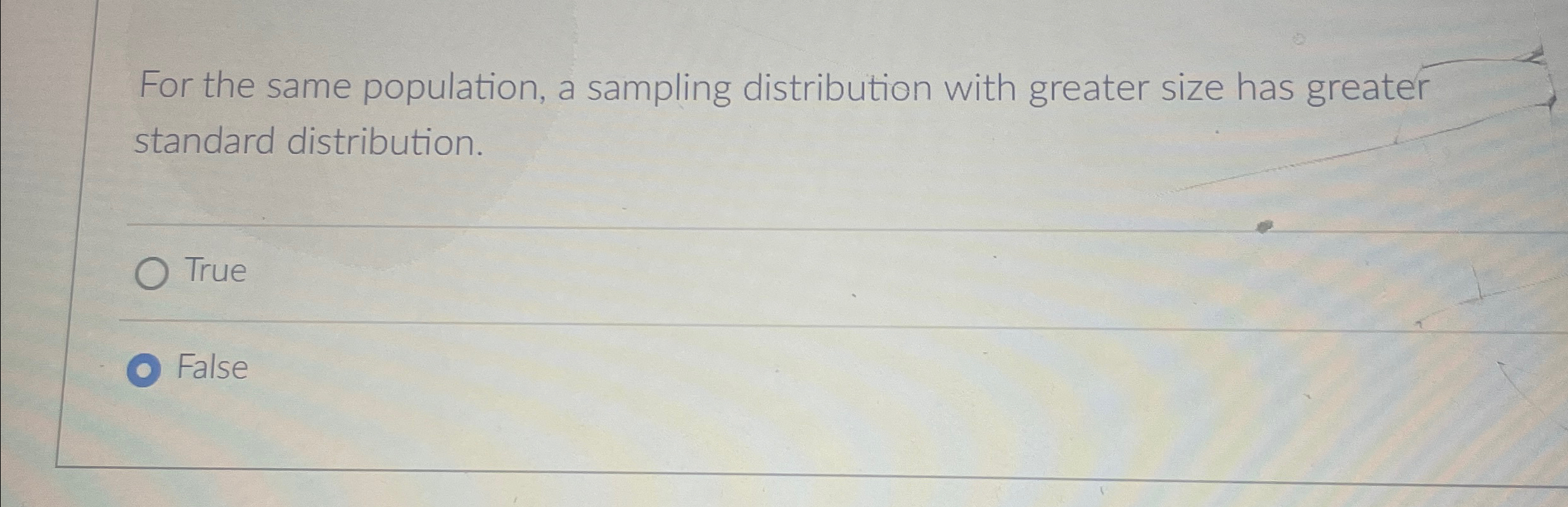 Solved For the same population, a sampling distribution with | Chegg.com