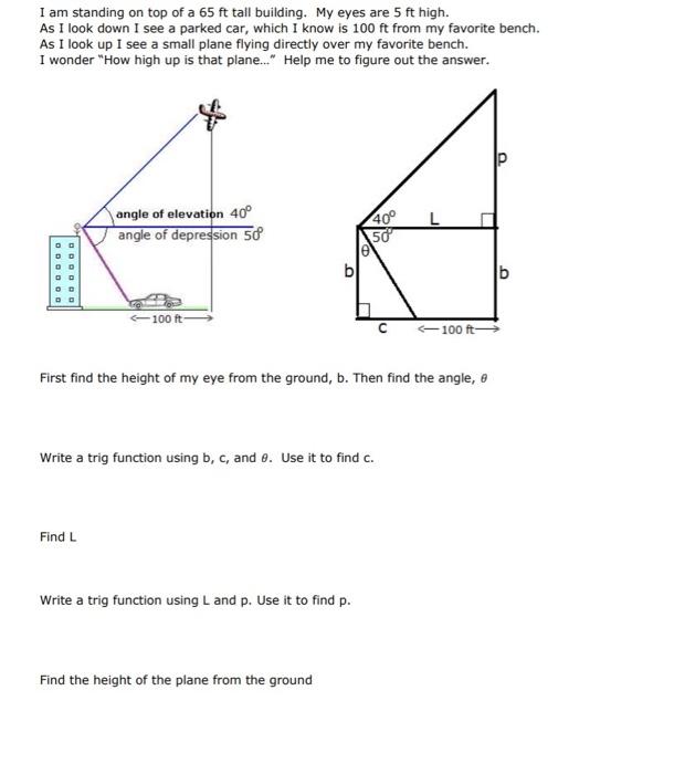 Solved I am standing on top of a 65 ft tall building. My | Chegg.com