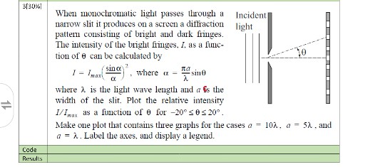 Solved 3[30% When monochromatic light passes through a | Chegg.com
