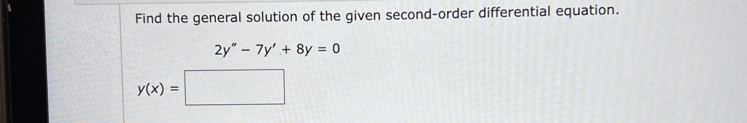Solved Find the general solution of the given second-order | Chegg.com