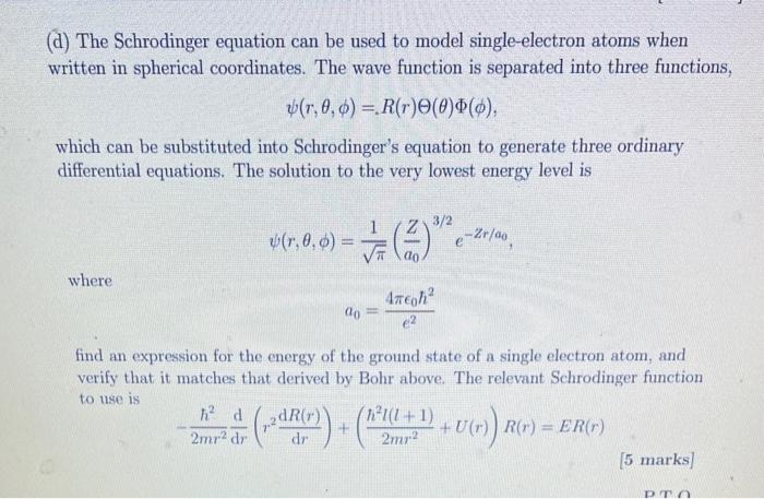 Solved (a) Show that classically, the total energy of an | Chegg.com