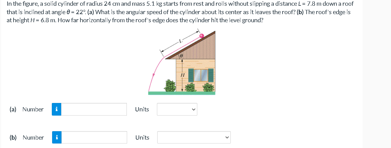 Solved In the figure, a solid cylinder of radius 24cm ﻿and | Chegg.com