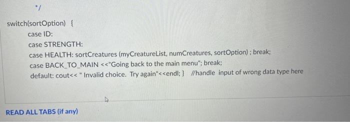 Solved Objective: to write search, submenu, learn to modify | Chegg.com