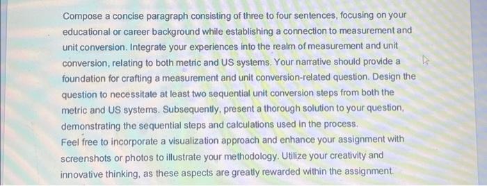 Solved Compose a concise paragraph consisting of three to | Chegg.com