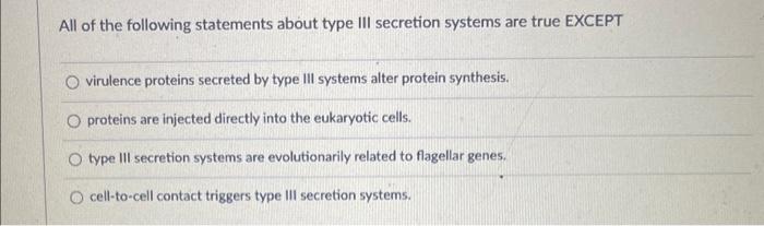 Solved All of the following statements about type III | Chegg.com