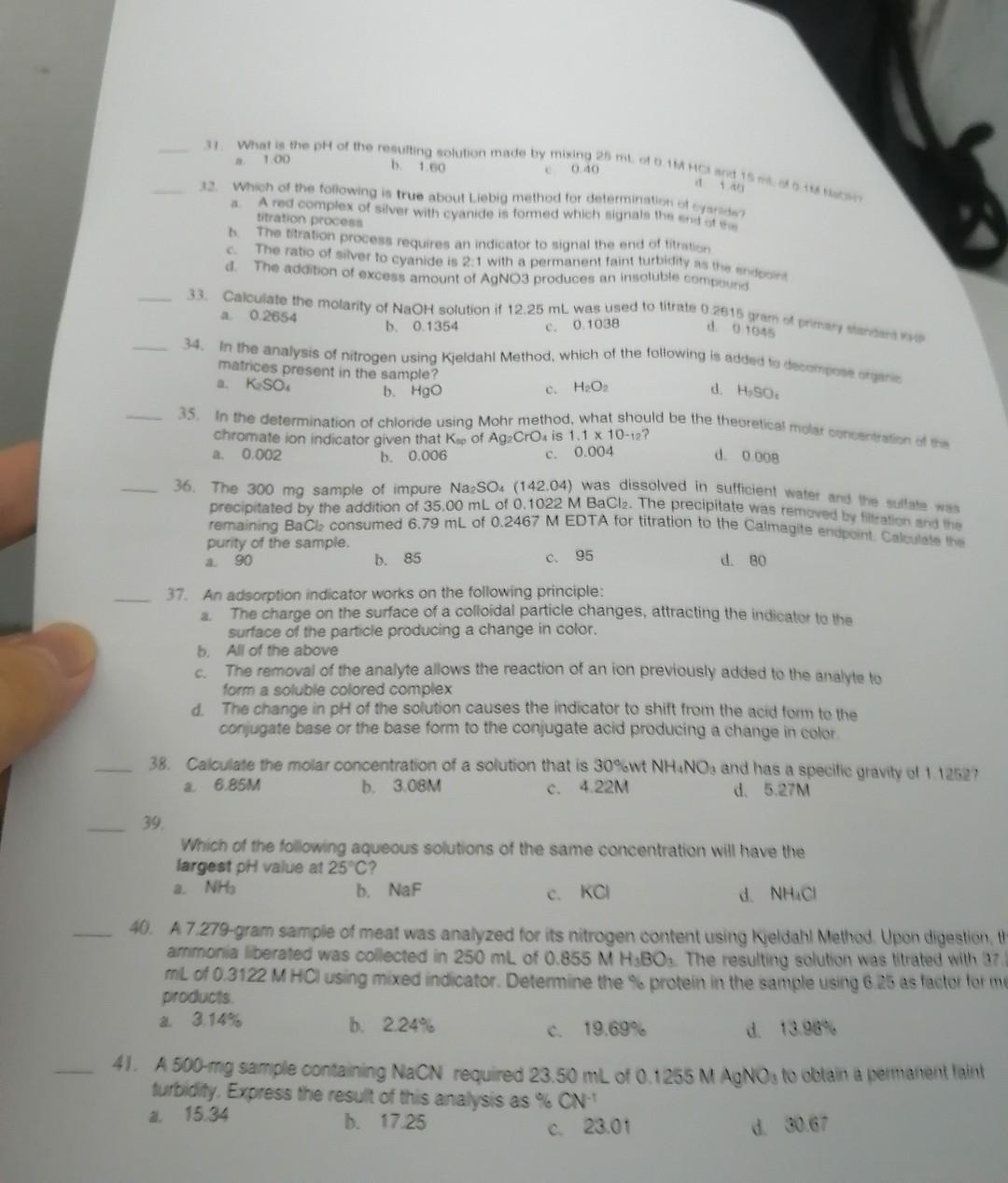 Solved 32. Which of the following is true about Liebig | Chegg.com