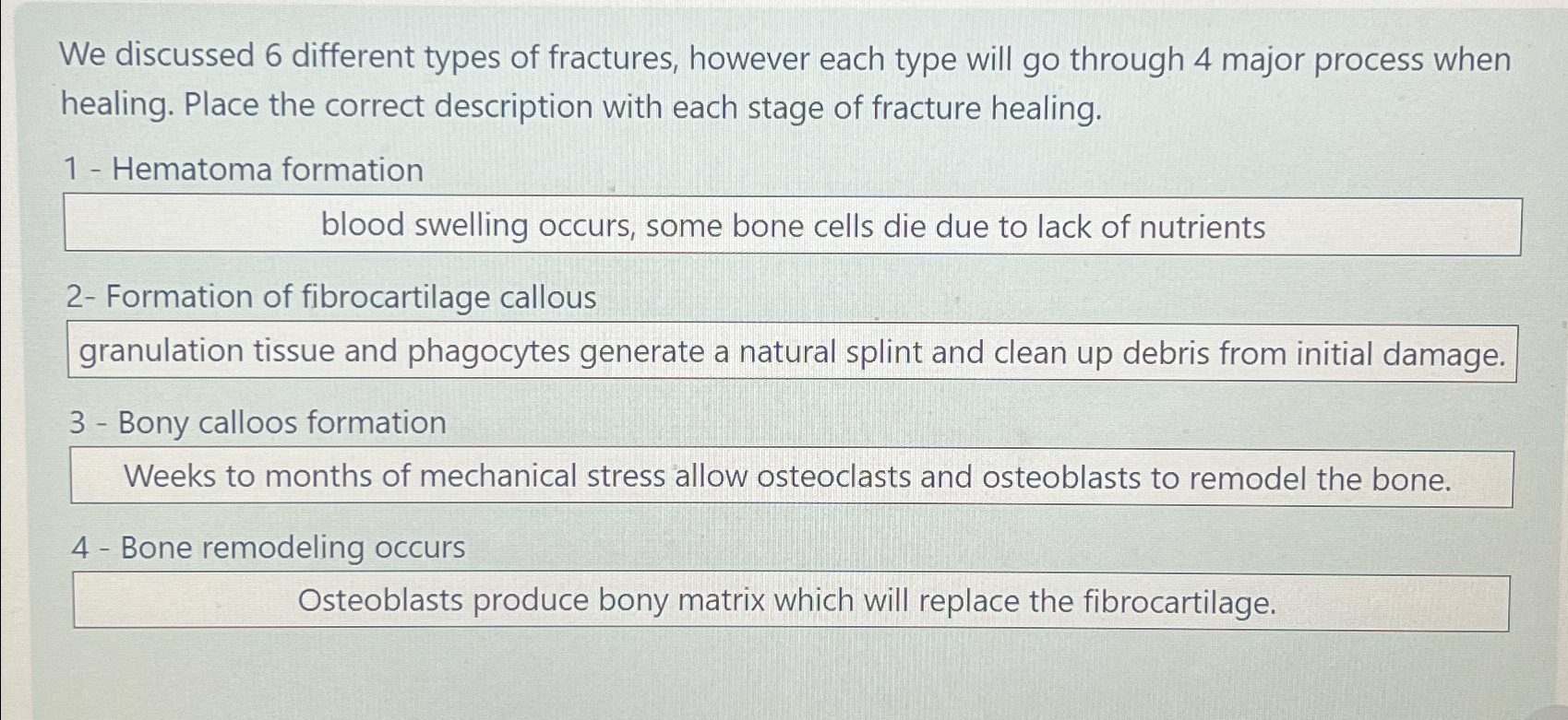 Solved We discussed 6 ﻿different types of fractures, however | Chegg.com