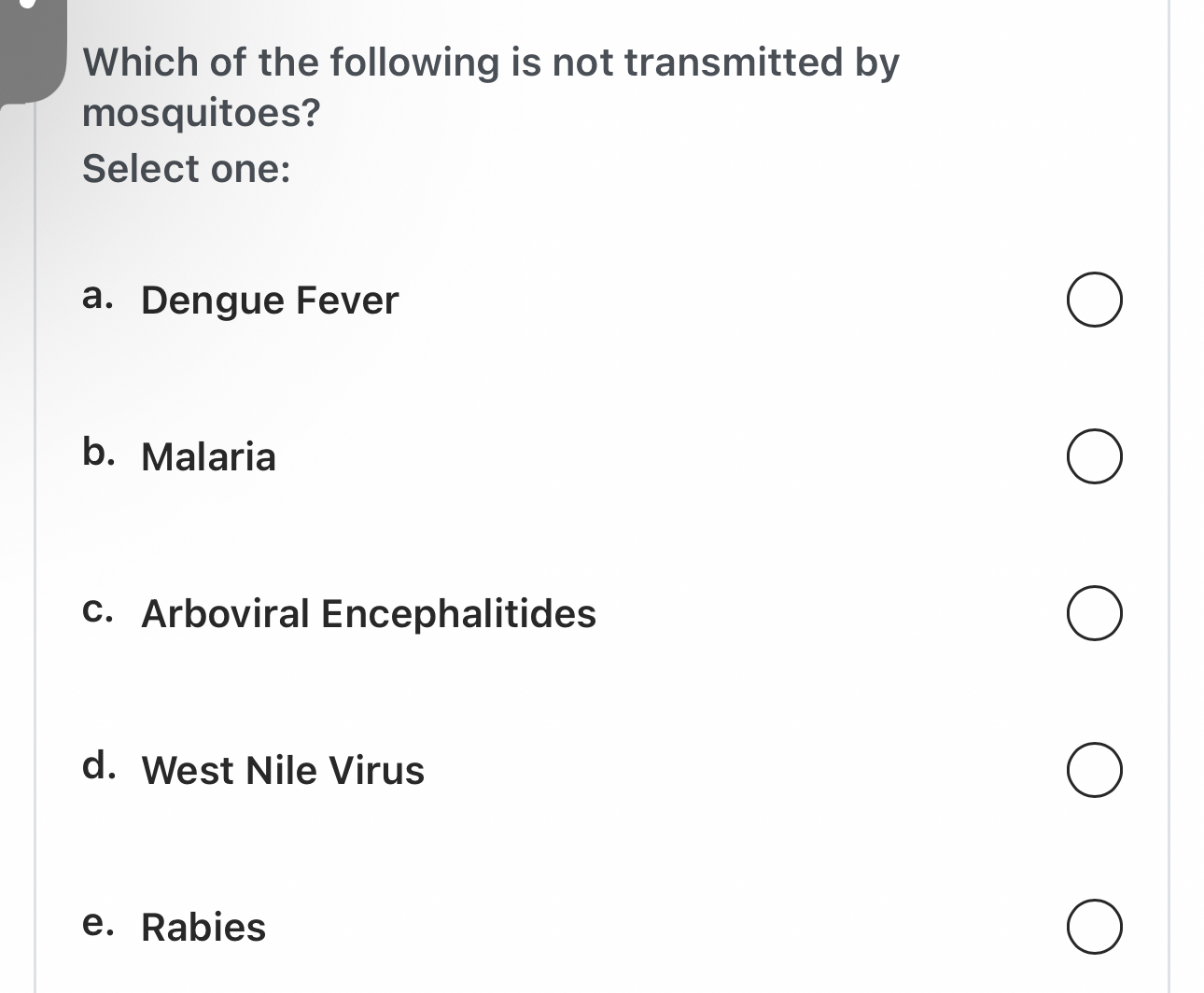 Solved Which of the following is not transmitted | Chegg.com