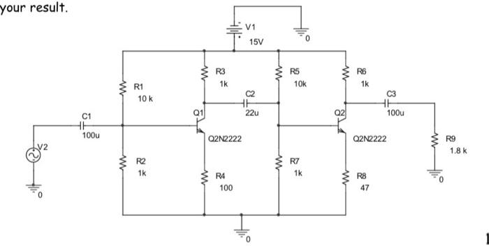 Solved solve this circuit using tinkercad this is multistage | Chegg.com