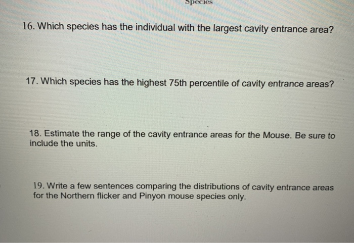 Solved V. Biologists concerned with competition over nesting | Chegg.com