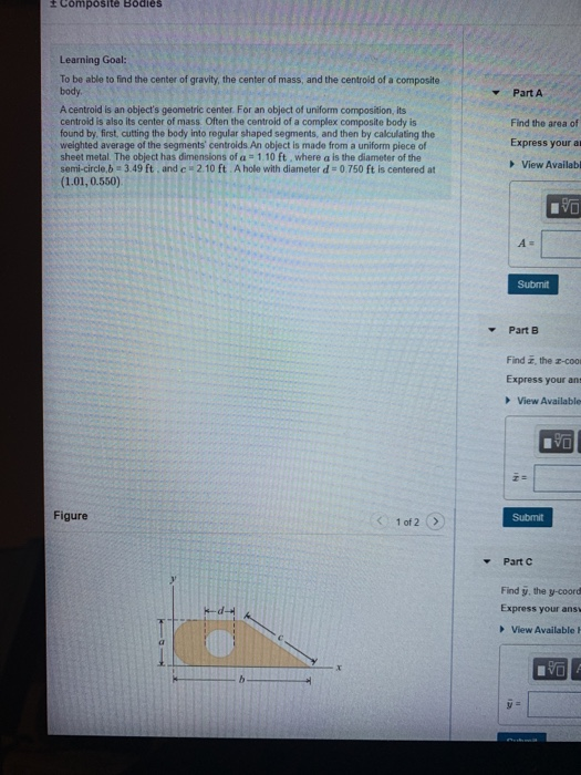 Solved Composite Bodies Part A Learning Goal: To be able to | Chegg.com