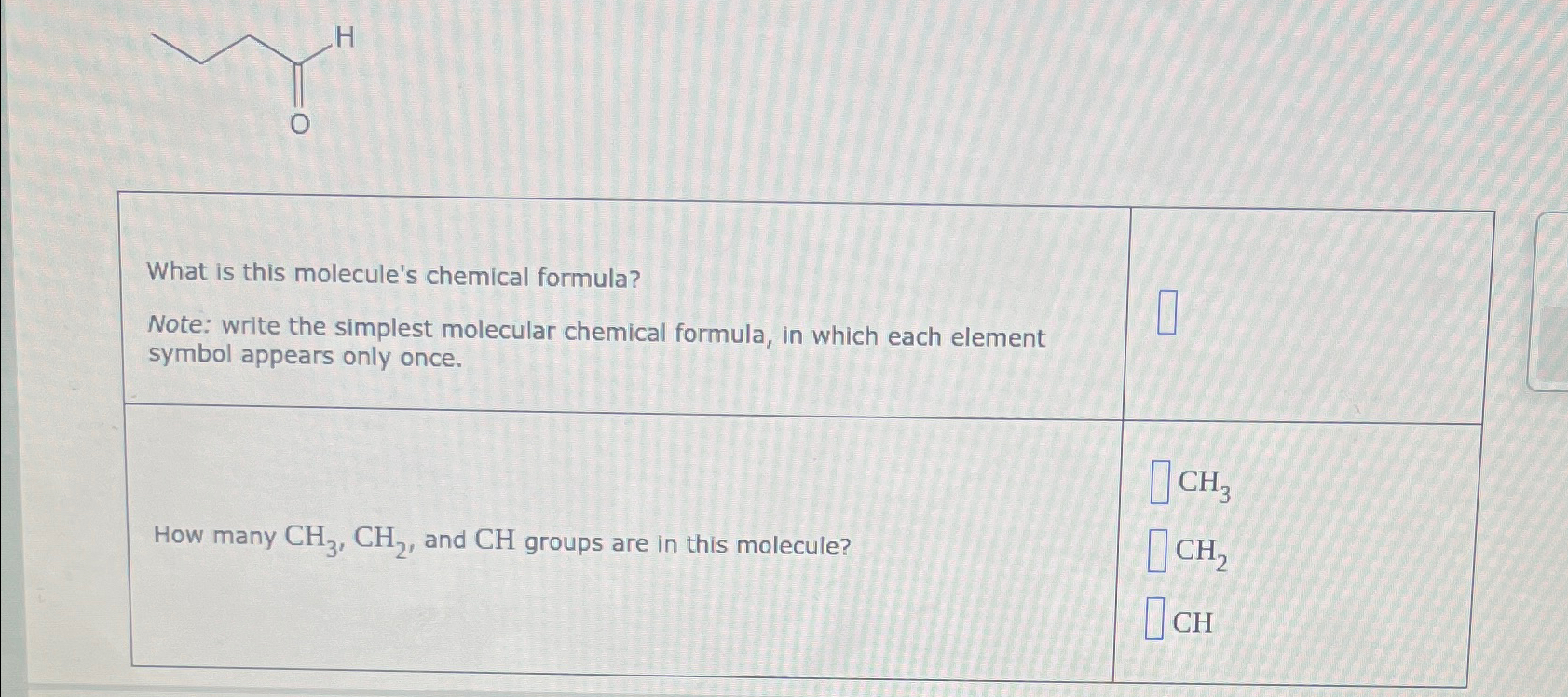 Solved What is this molecule's chemical formula?Note: write | Chegg.com