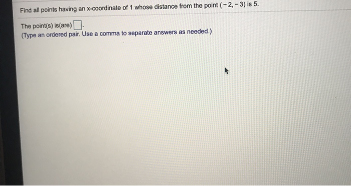Solved Find all points having an x-coordinate of 1 whose | Chegg.com