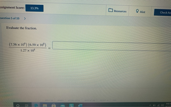 Solved ssignment Score: 13.3% Resources Hint Check An | Chegg.com